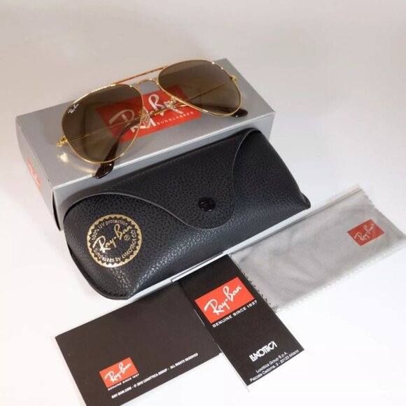 Ray-Ban | Accessories | Ray Ban Cockpit Sunglasses Gold With Light ...